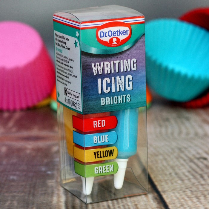 Dr Oetker Writing Icing Brights 4pc