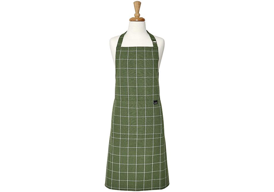 Ladelle Eco Check Green Apron