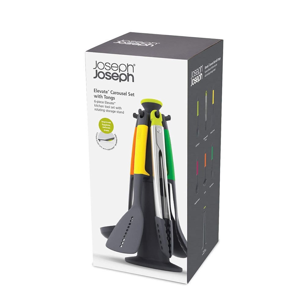 Joseph Joseph Elevate 6pc Utensils Carousel Set with Tongs