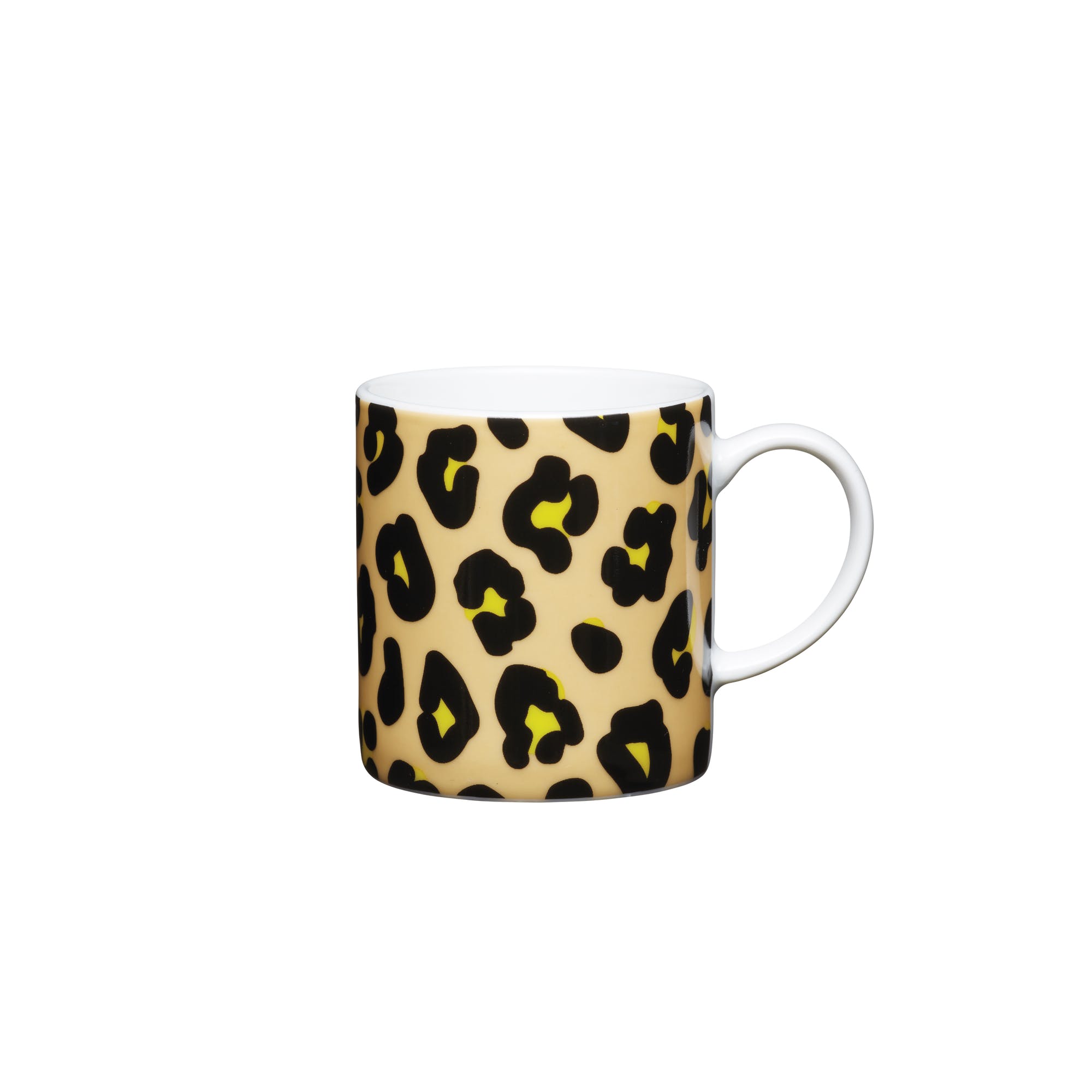 KitchenCraft 80ml Porcelain Leopard Print Espresso Cup