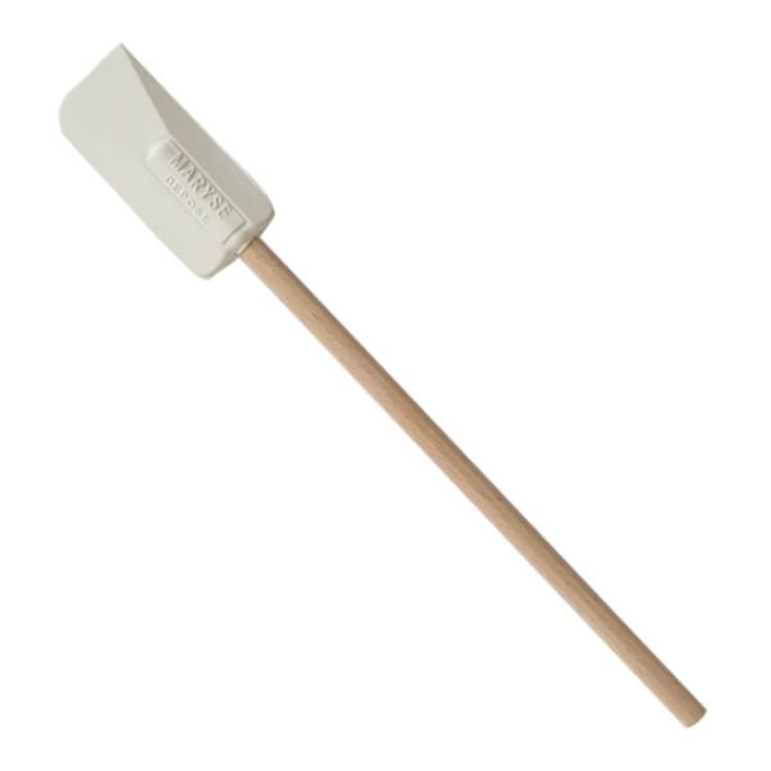French Rubber Spatula Narrow Beech Handle
