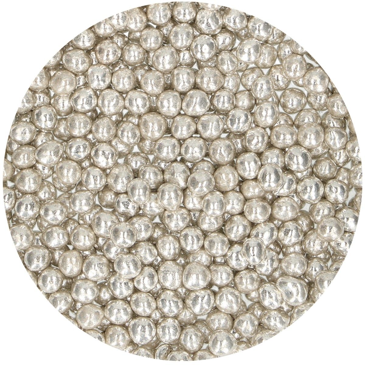 FunCakes Edible Soft Pearls Medium Balls Silver 55g