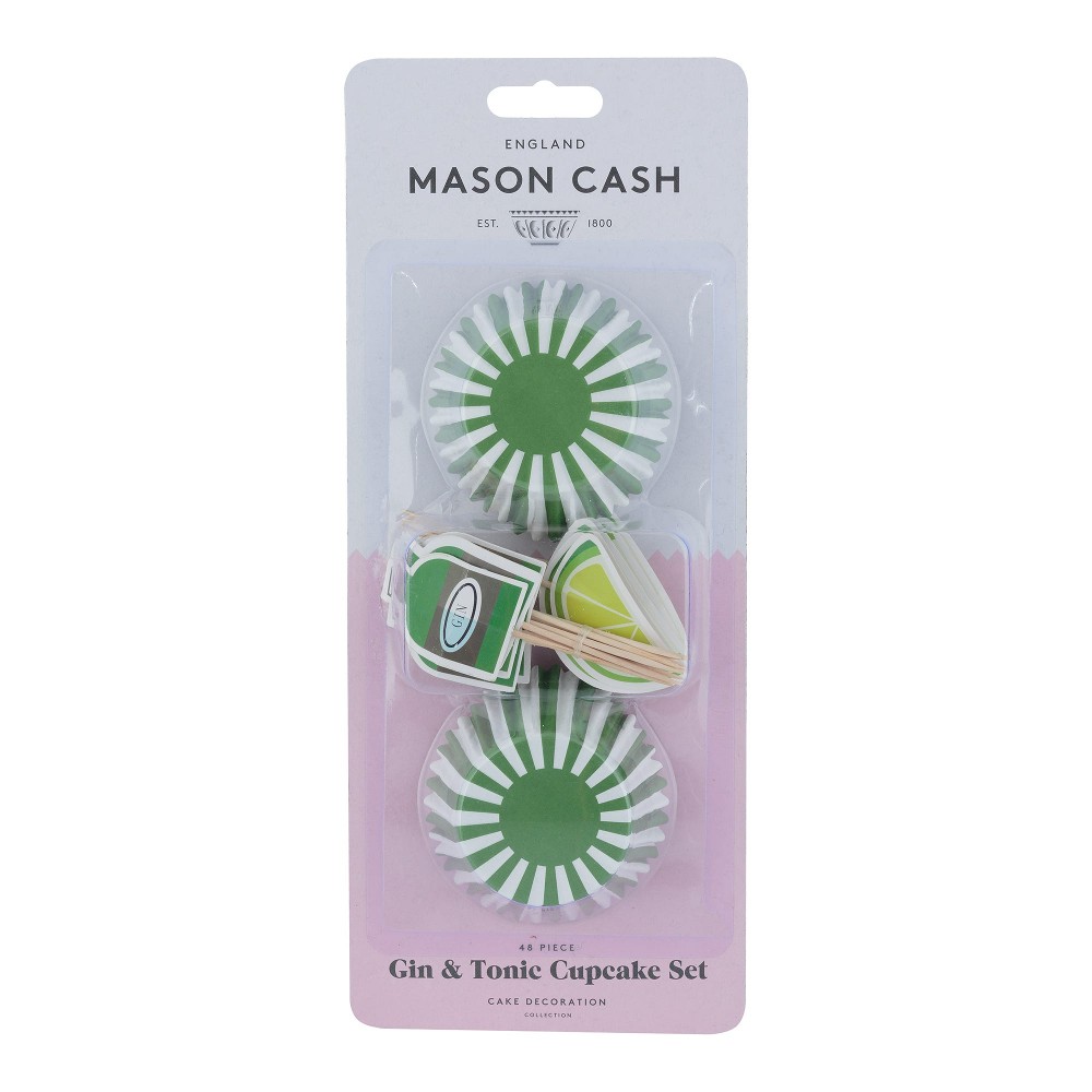 48pc Gin & Tonic Cupcake Cases & Toppers by Mason Cash