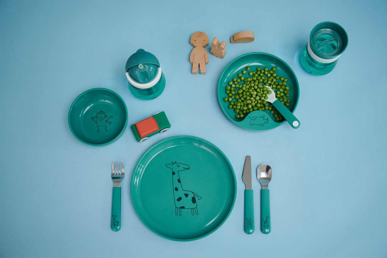 Mepal Mio 3pc Children's Cutlery Set Deep Turquoise