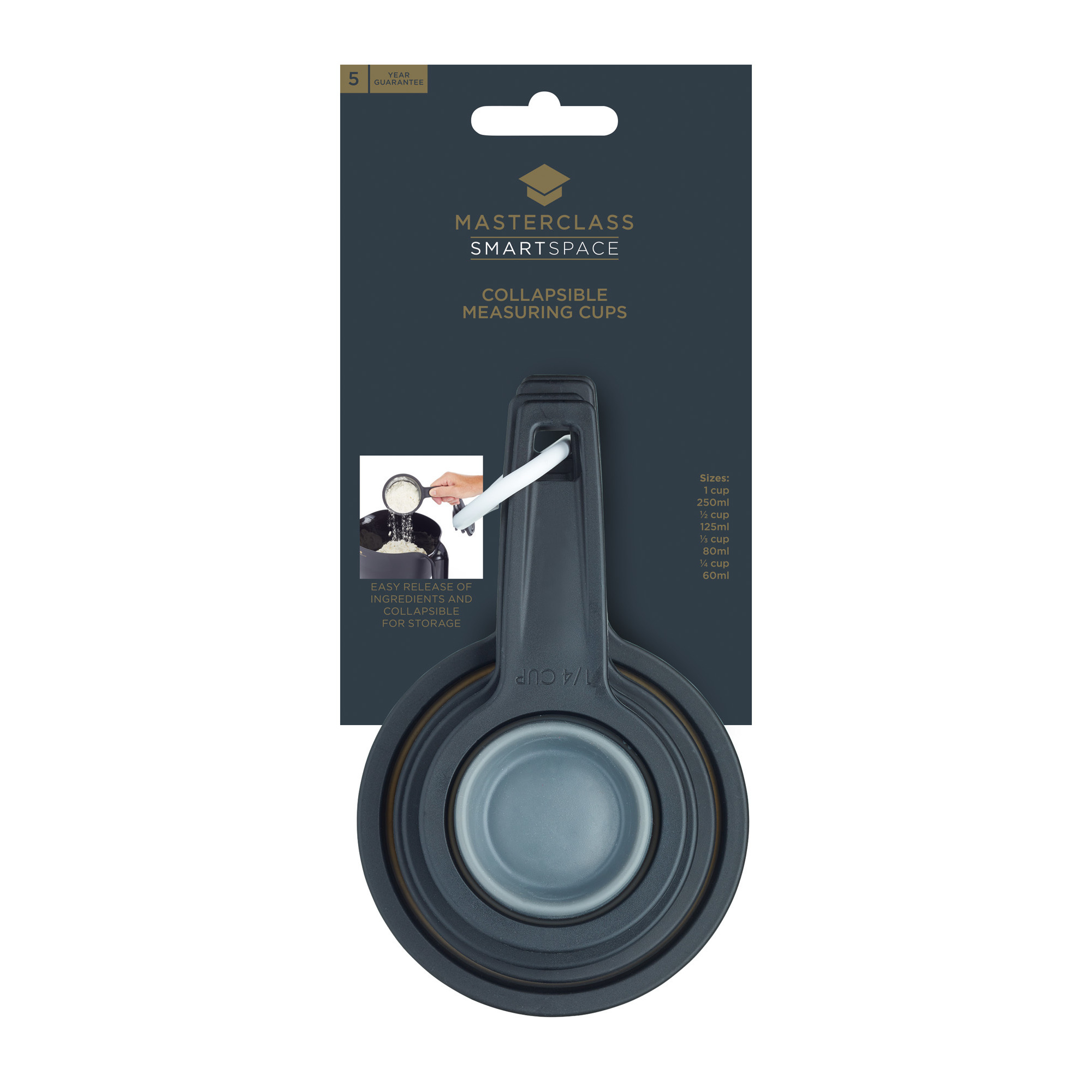 MasterClass Smart Space Collapsible Baking Measure Cups