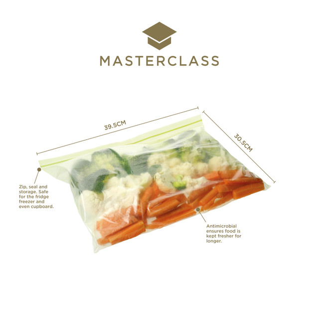 MasterClass Zip Fresh Bags 20 Large Food Bags