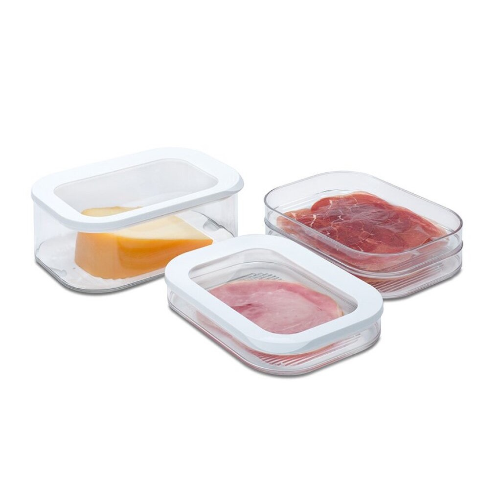 Mepal Storage Box Meat Cuts Modula 3-Tier White