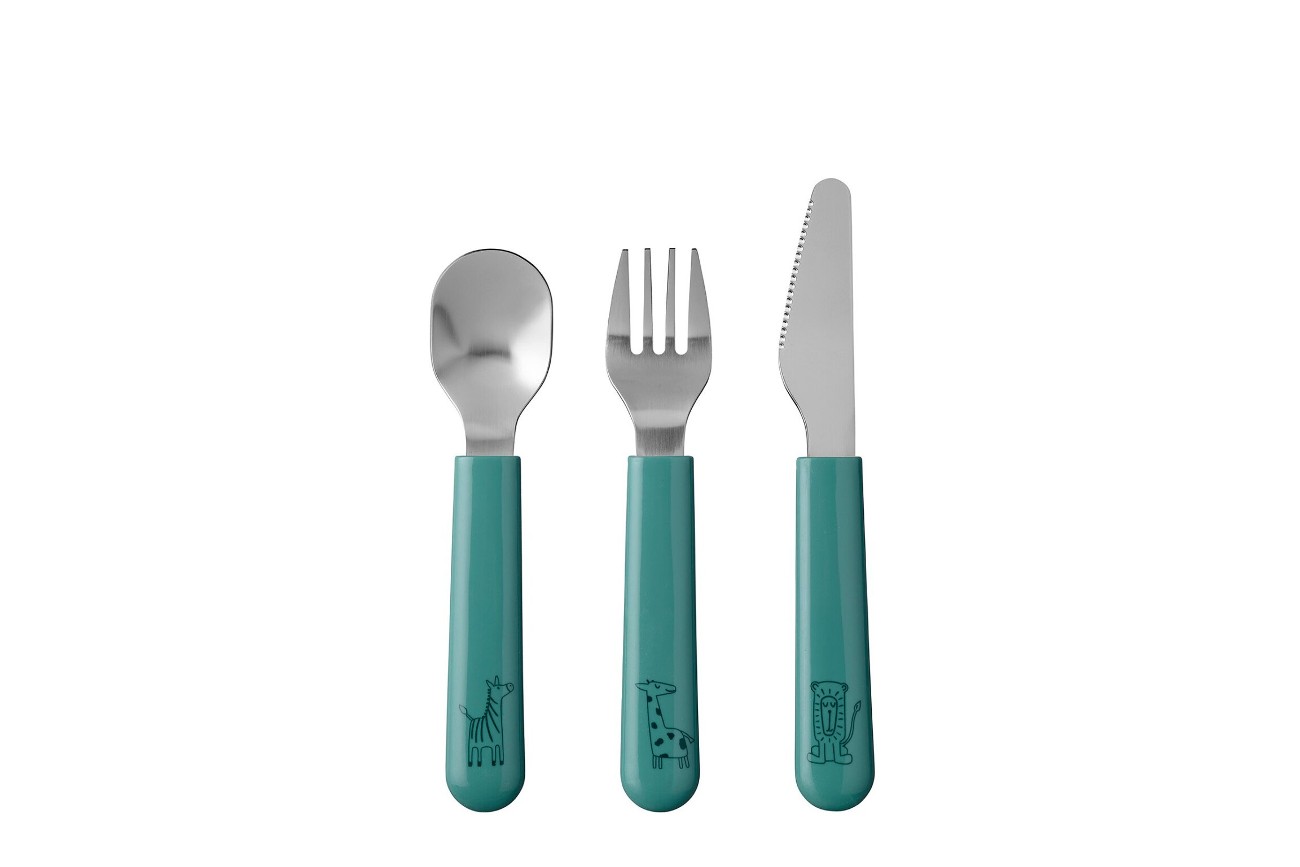 Mepal Mio 3pc Children's Cutlery Set Deep Turquoise