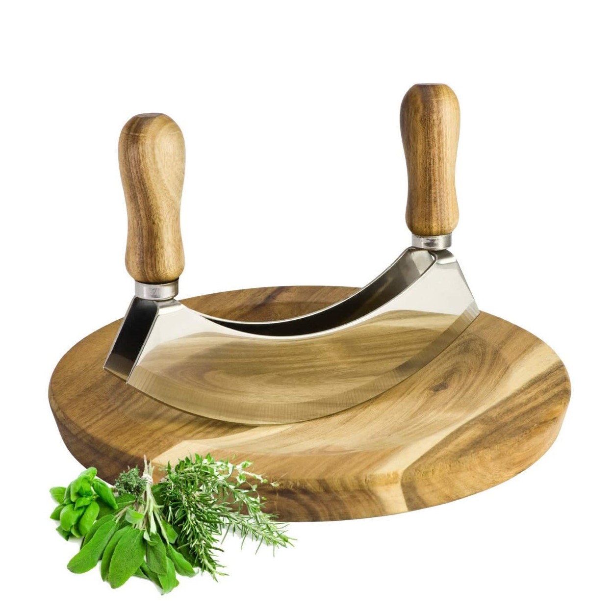 Taylor's Eye Witness Mezzaluna Knife & Board