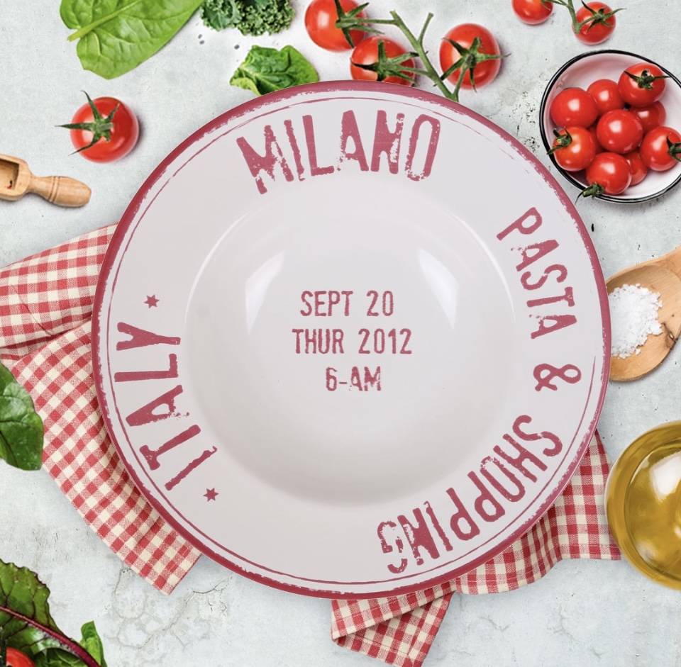 Milano Italy Pasta Bowl Red 28cm