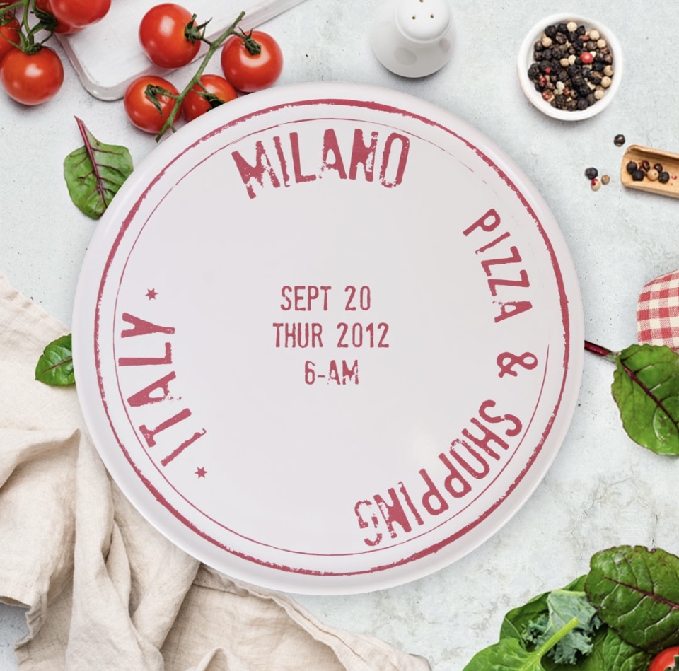 Milano Italy Pizza Plate Blue 32cm