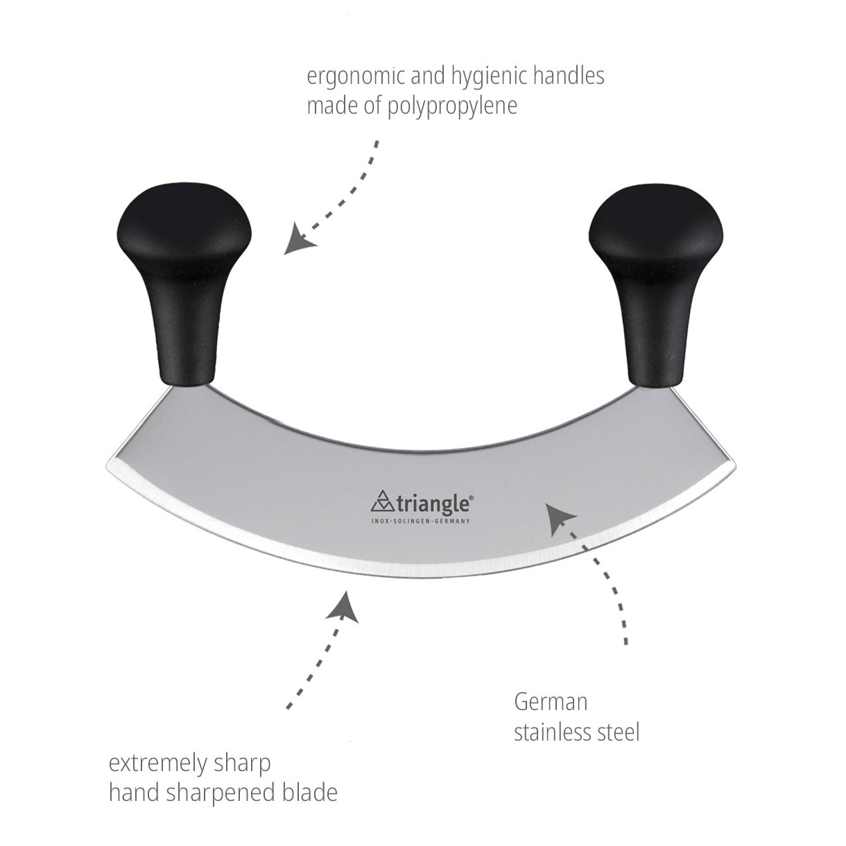 Triangle Mezzaluna Single Blade 23cm