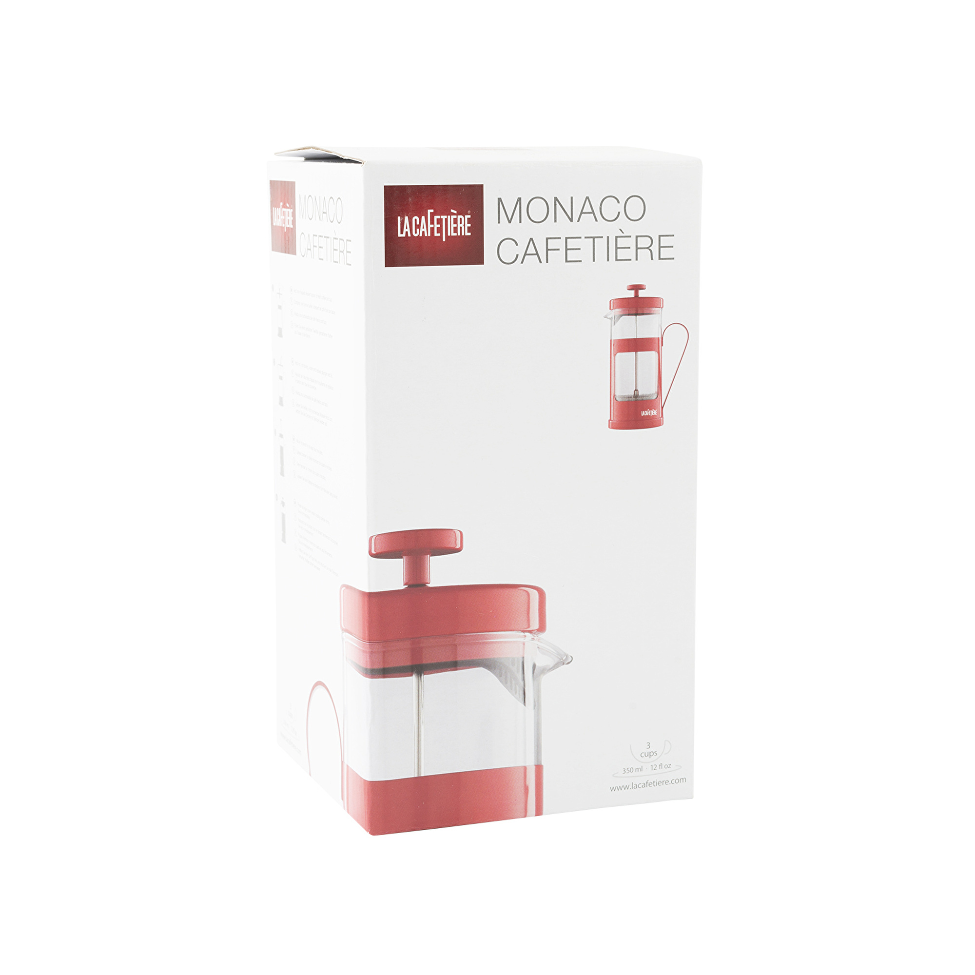 La Cafetiere 3 Cup Monaco Cafetiere Red