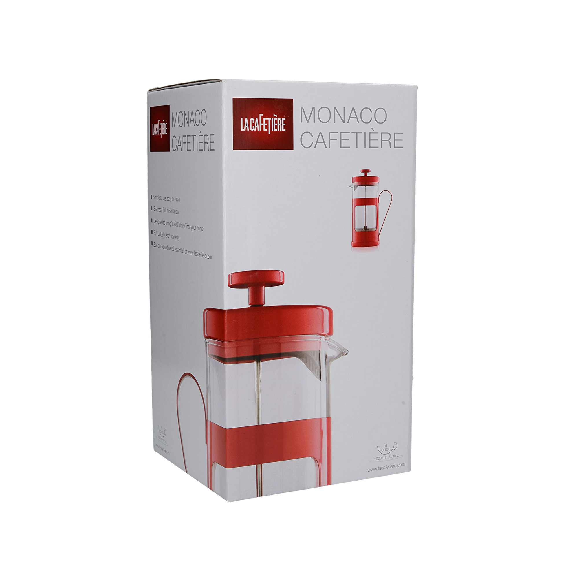 La Cafetiere 8 Cup Monaco Cafetiere Red