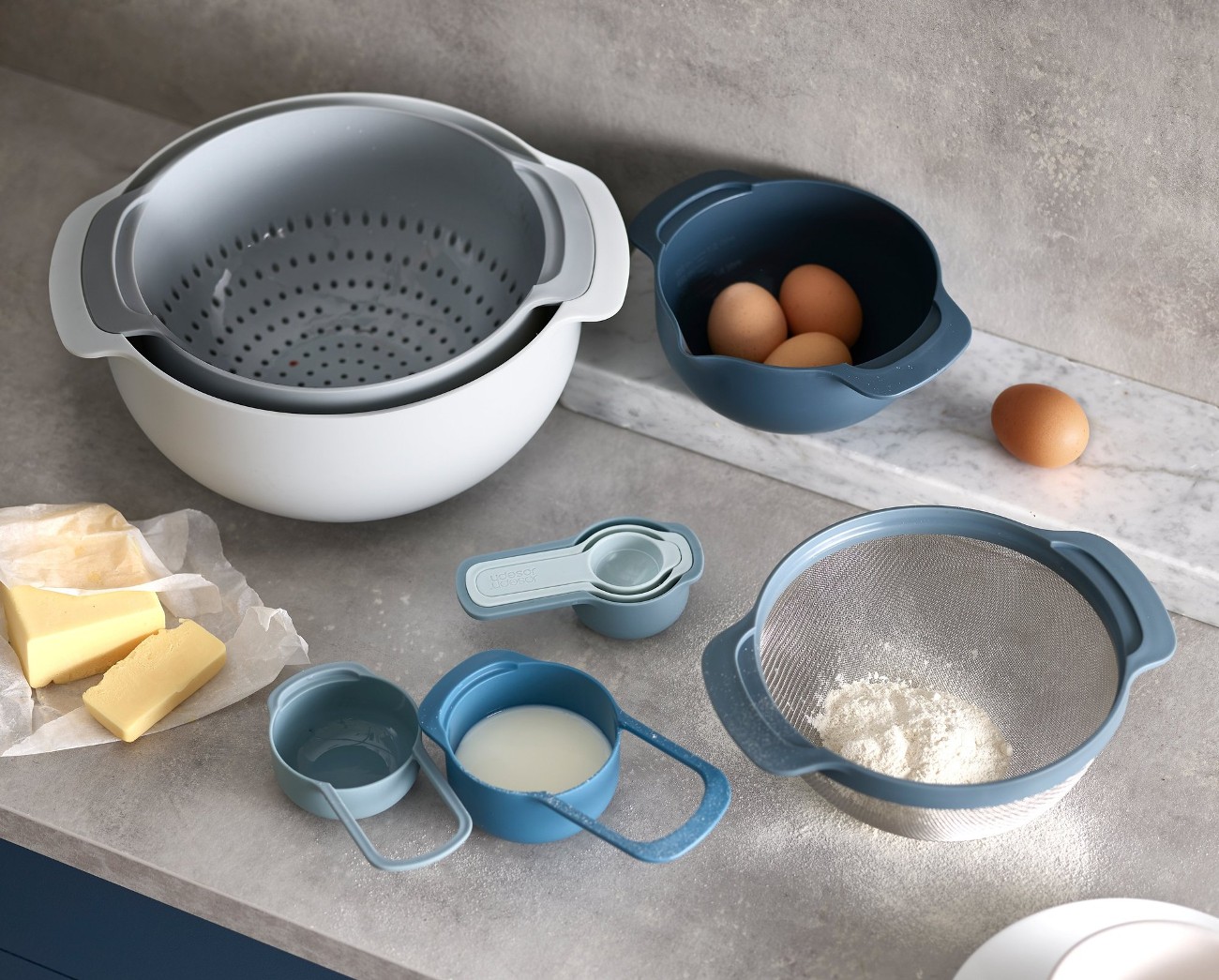Joseph Joseph Nest™ 9 Plus Bowl Set - Editions, Sky Blue