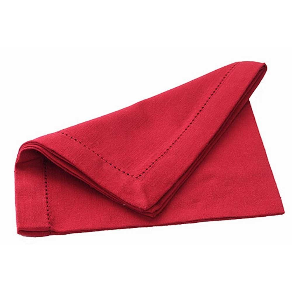 Walton & Co Primavera Table Napkins Red Set of 4