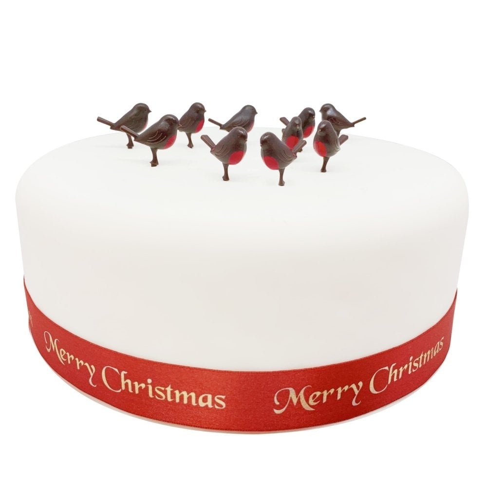 Christmas Cake Topper Robin Red Breast 25mm