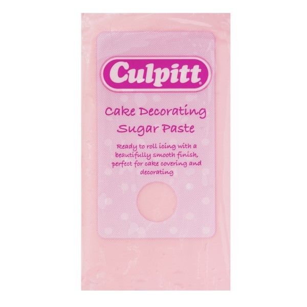 Culpitt Cake Decorating Sugar Paste Ready to Roll Icing Light Pink 250g