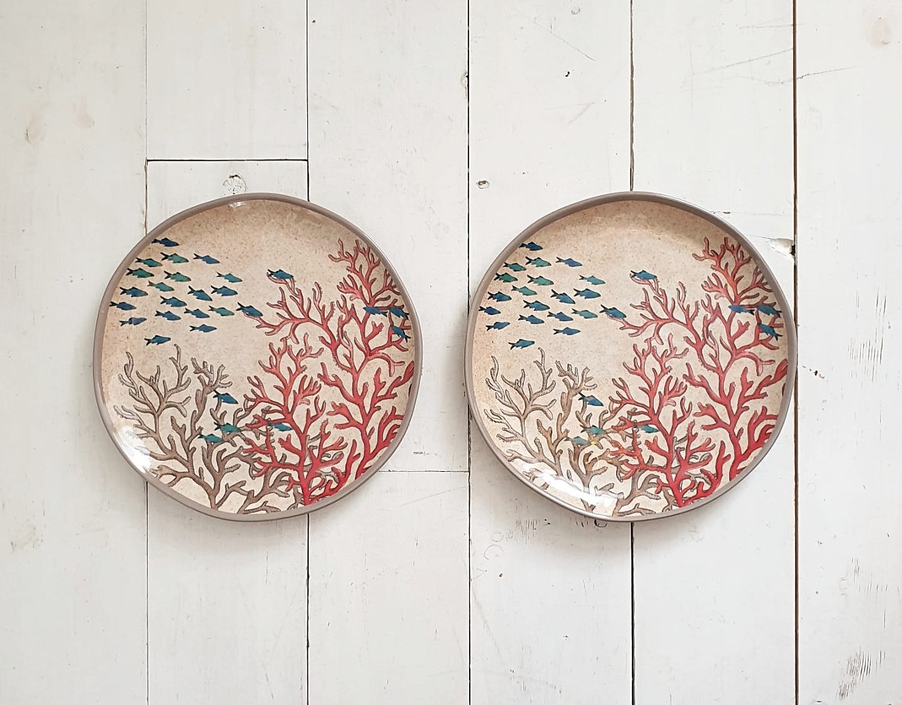 Sea Life Set of 2 Dinner Plates Ø 27cm by Rose & Tulipani