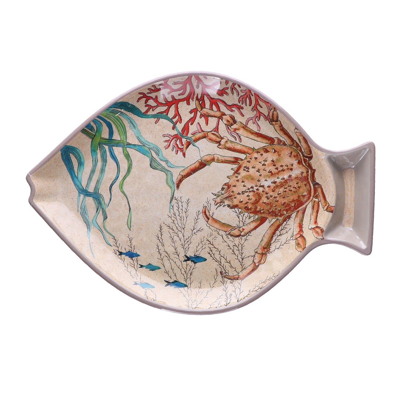 Sea Life Set of 2 Fish Plates by Rose & Tulipani
