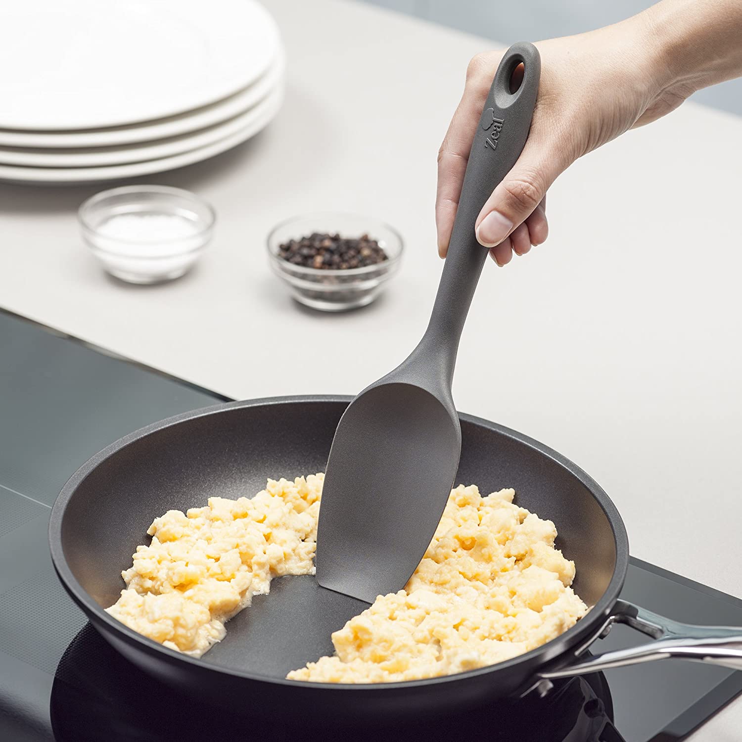 Zeal Silicone Spatula Spoon Large Dark Grey