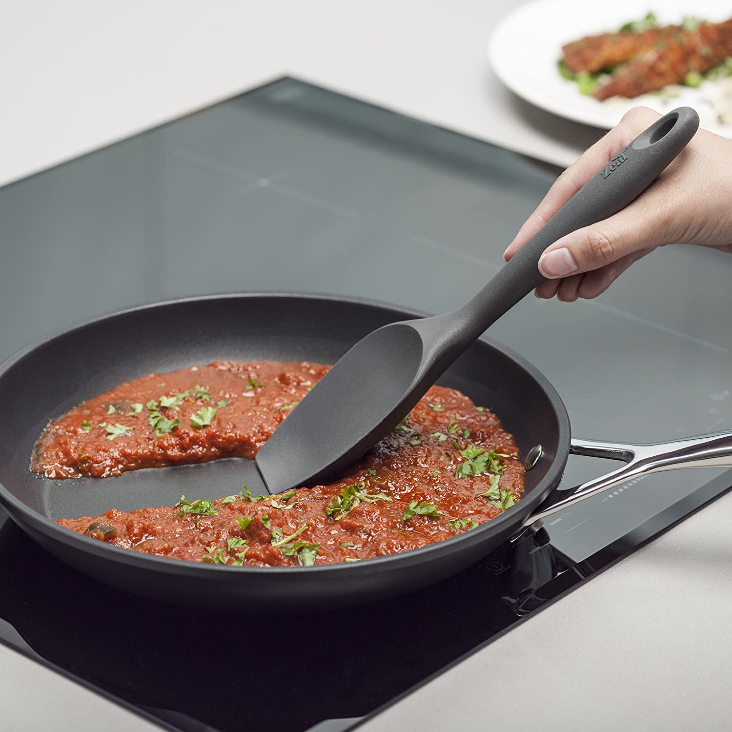 Zeal Silicone Spatula Spoon Large Dark Grey