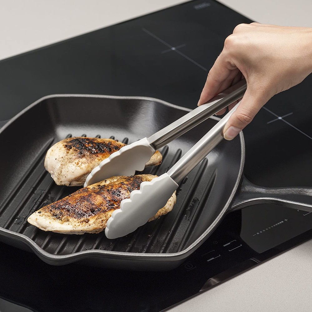 Zeal Silicone Kitchen Tongs French Grey 26cm