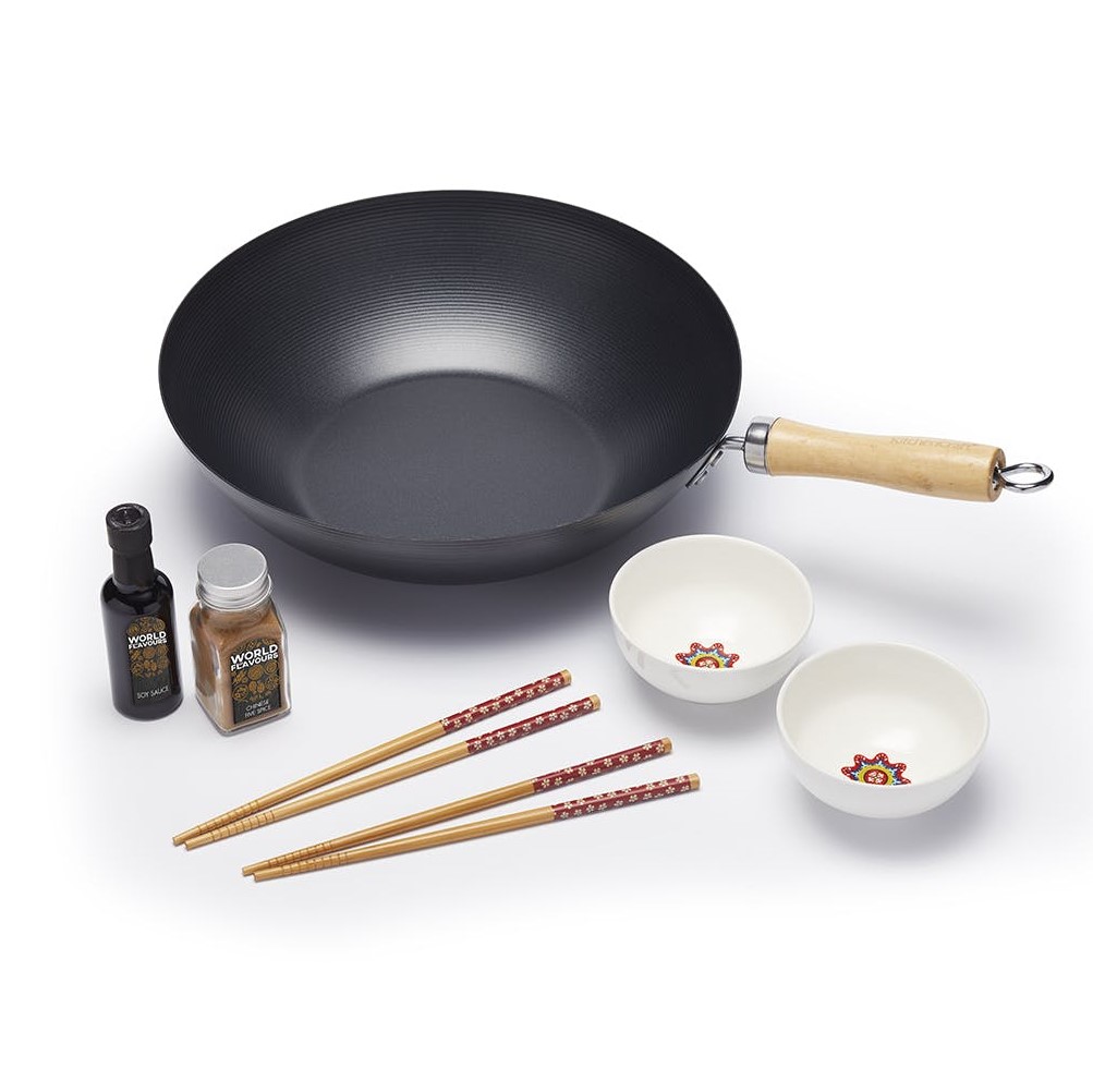 KitchenCraft World of Flavours Stir Fry Wok Set