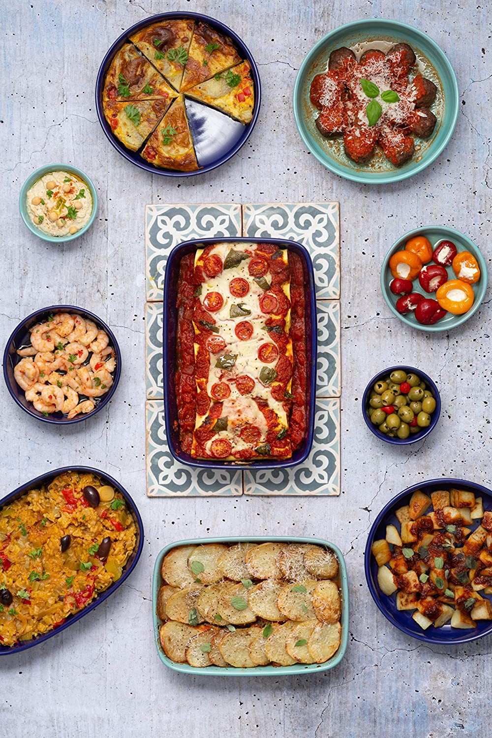 World Foods Terracotta Tapas Dish Navy 21cm, Typhoon