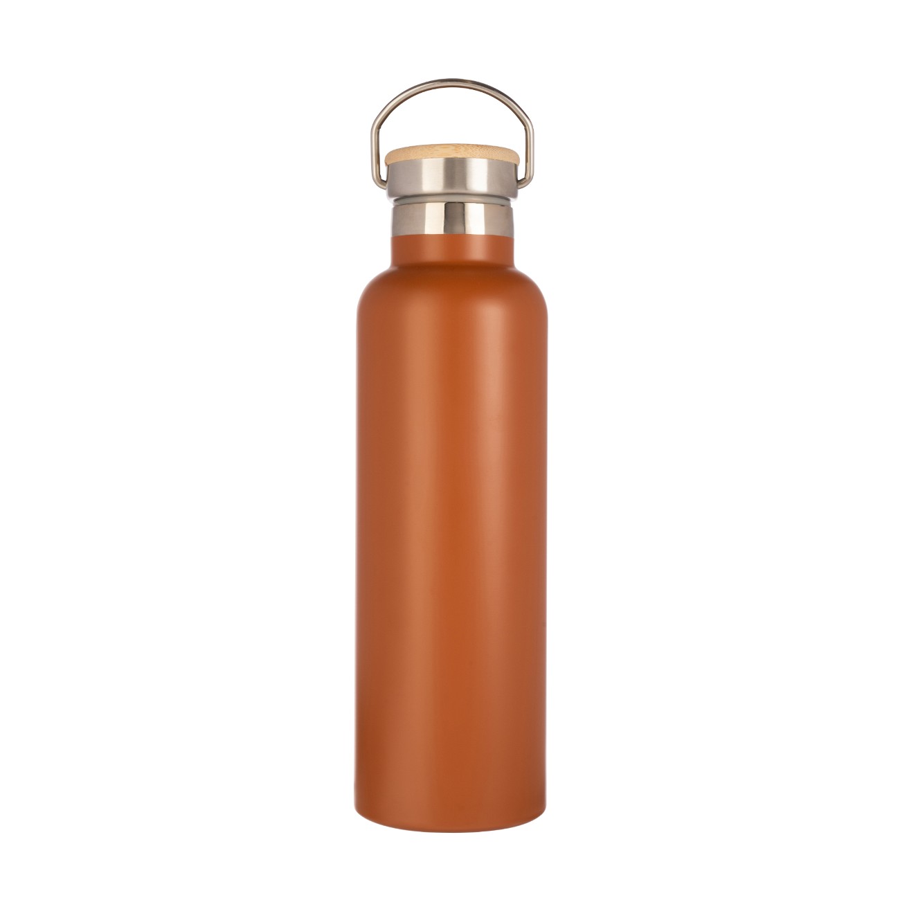 &Again Double Walled 750ml Bottle Bamboo Rust