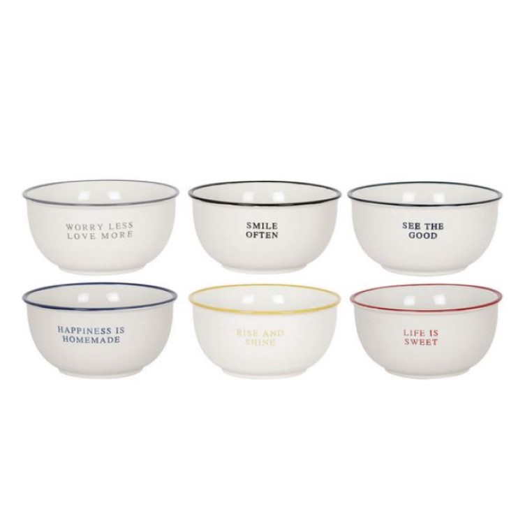 Colour Rimmed Bowl 520ml