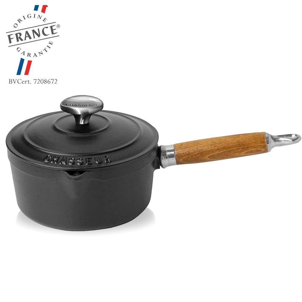 Chasseur Sauce Pan with Lid16cm- Matte Black