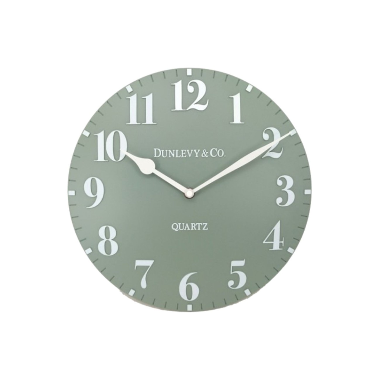 Dunlevy Sage Green Luna Wall Clock 12inch