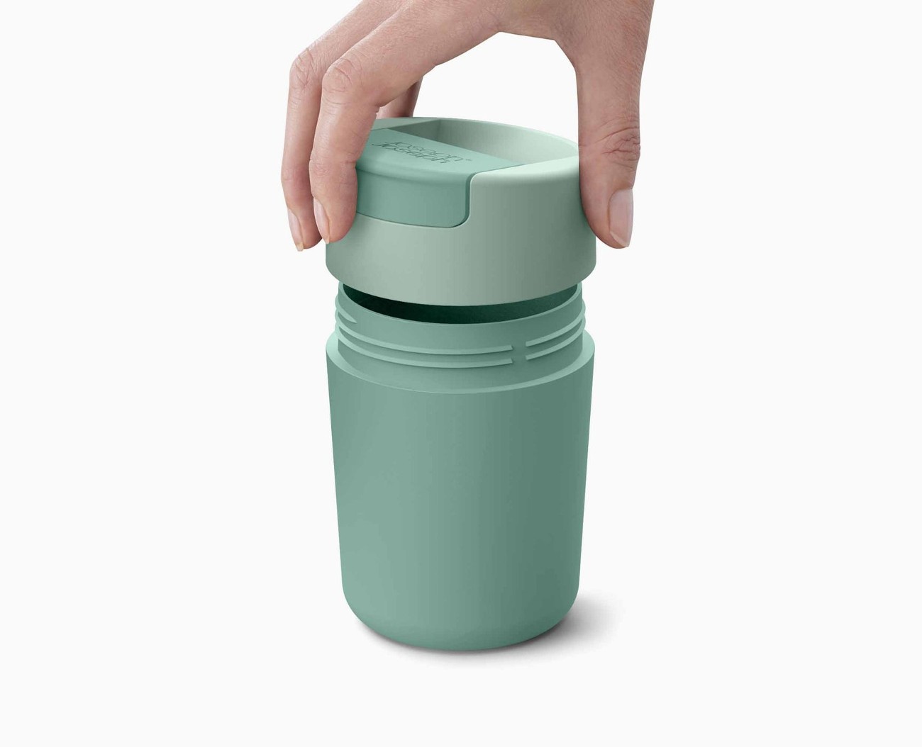 Joseph Joseph Sipp™ Green Travel Mug with Hygienic Lid 340ml