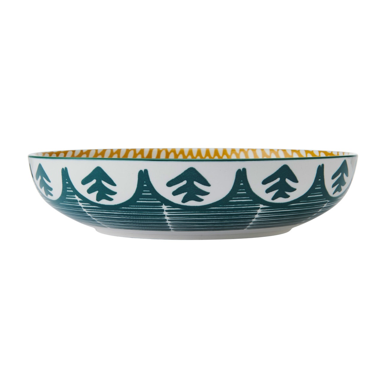 Mikasa Green Leafy Pattern Stoneware Bowl