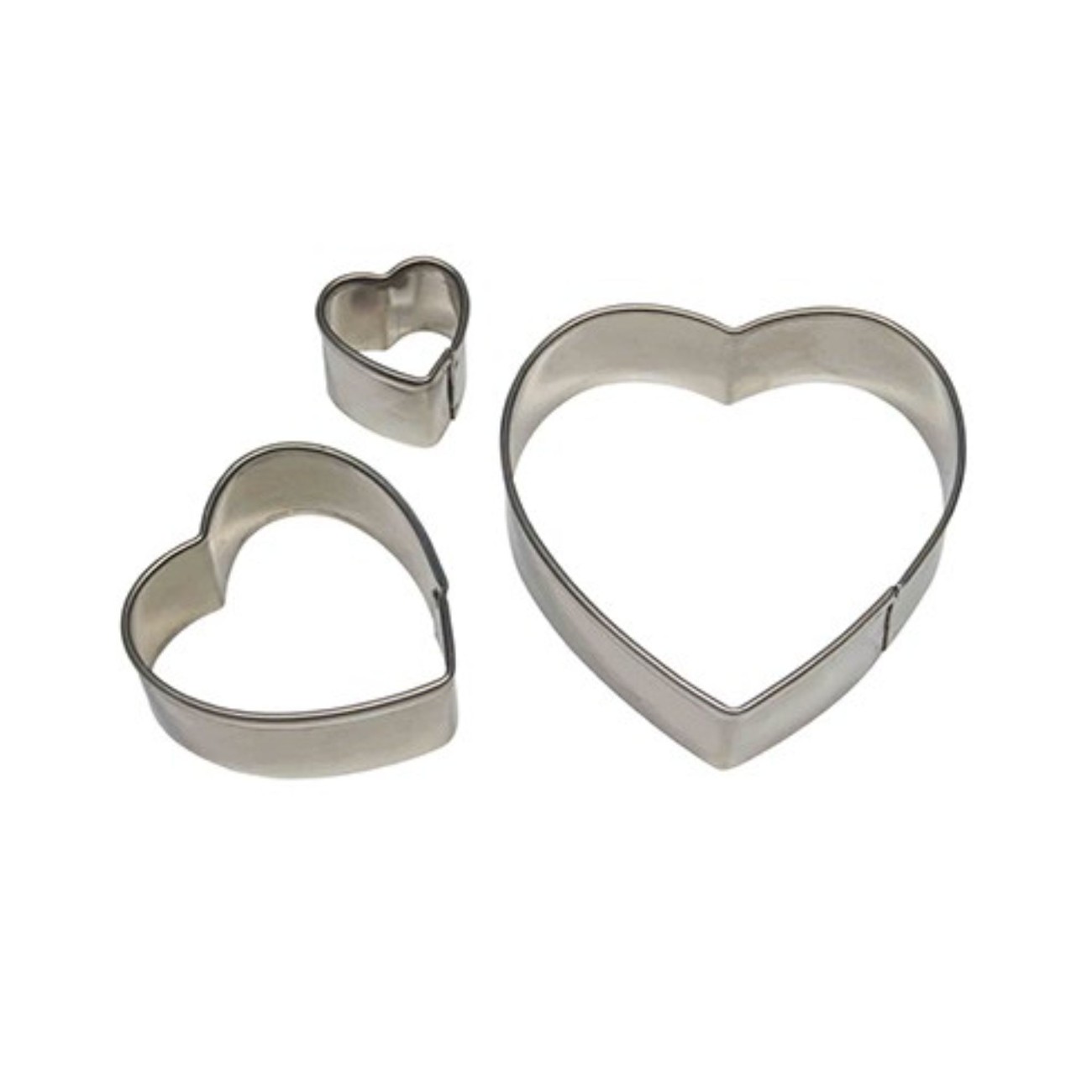 PME Stainless Steel Heart Cutter Set of 3