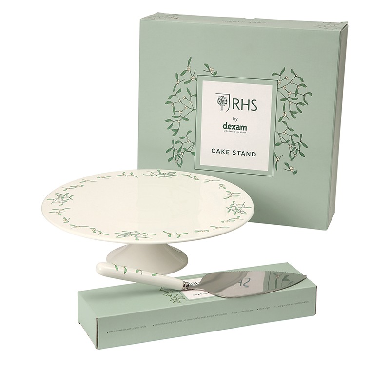 RHS Mistletoe Cake Stand-Ivory