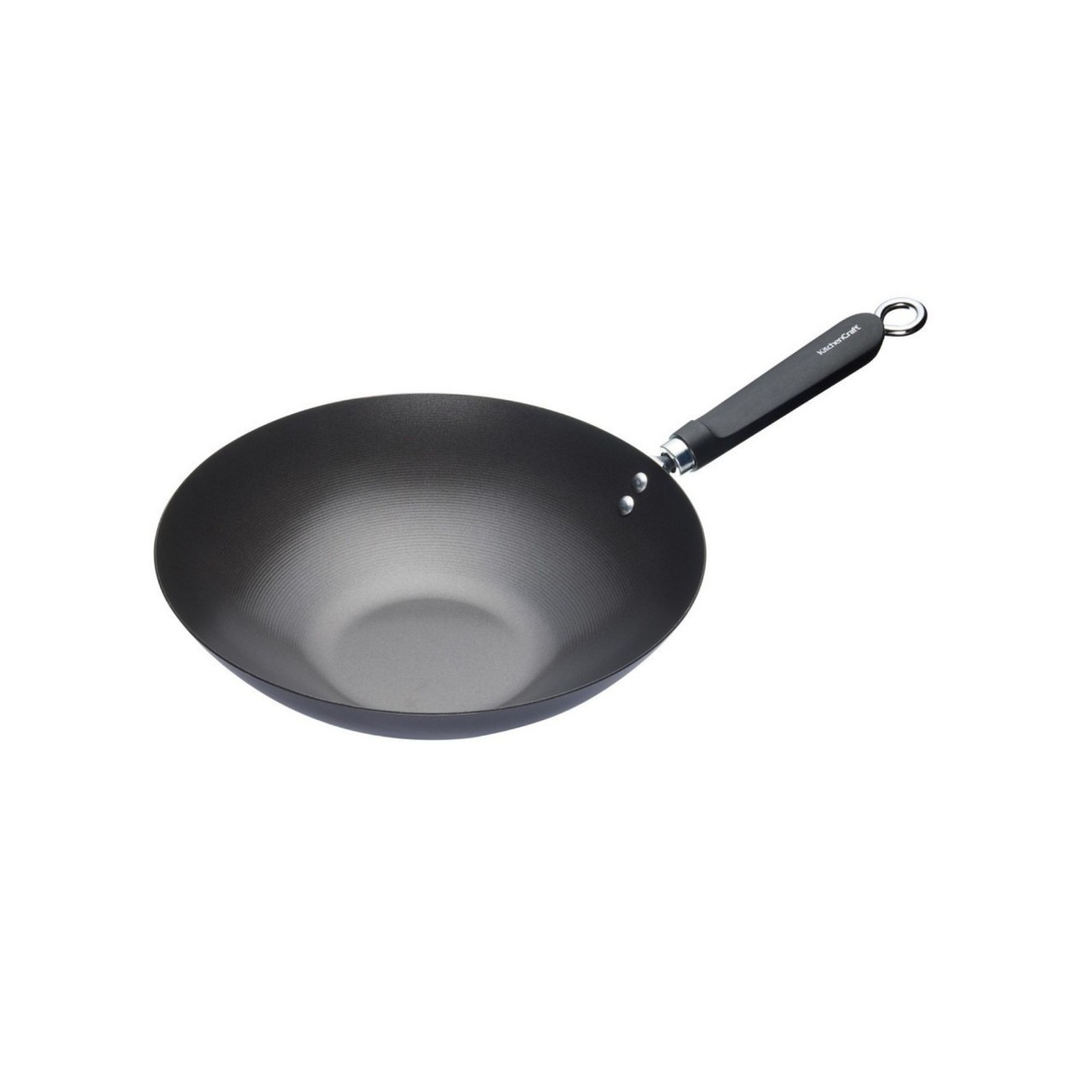 World of Flavours Oriental Carbon Steel Non-Stick Wok 30cm
